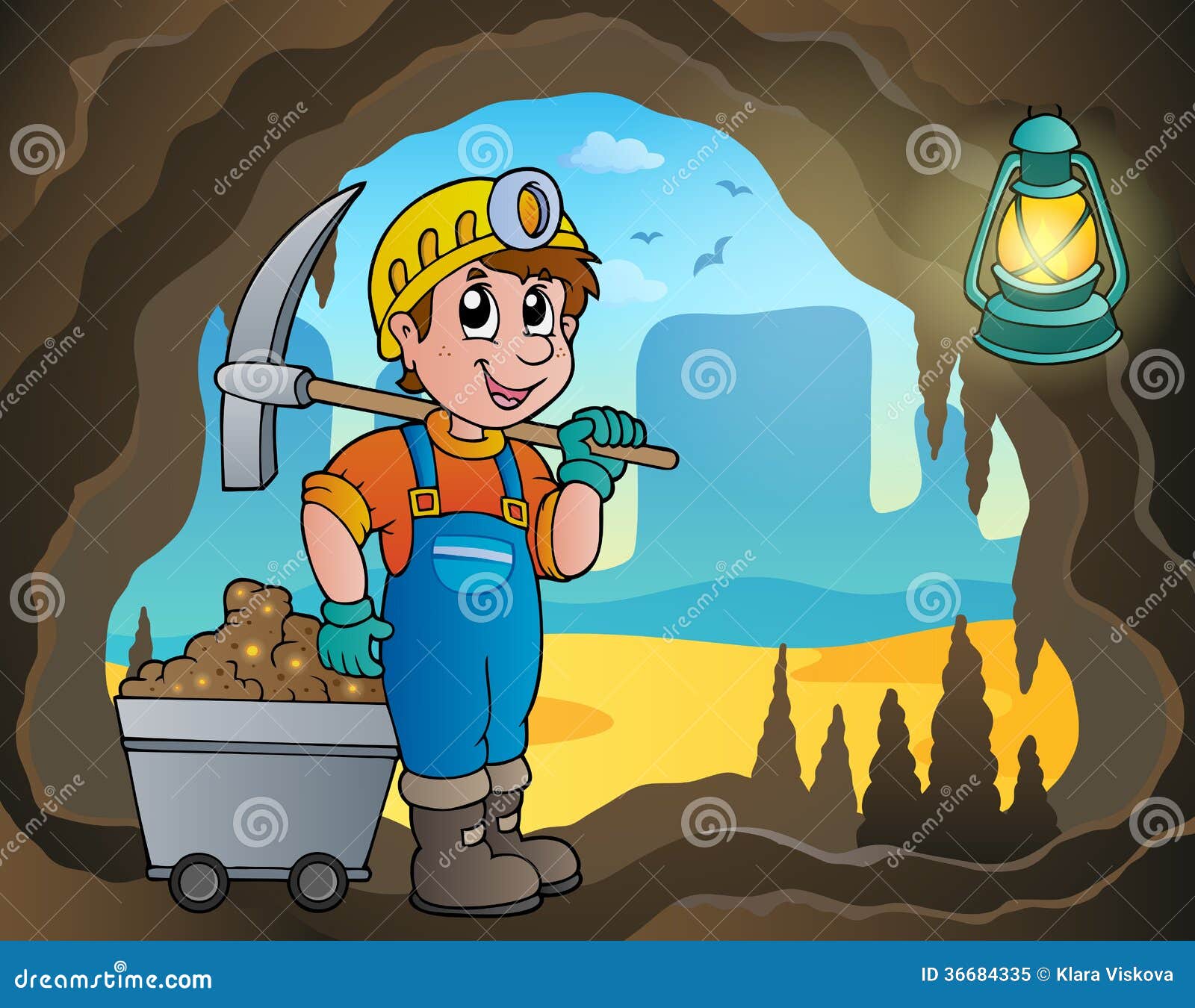 Mine Theme Image 1 Cartoon Vector | CartoonDealer.com #24861087