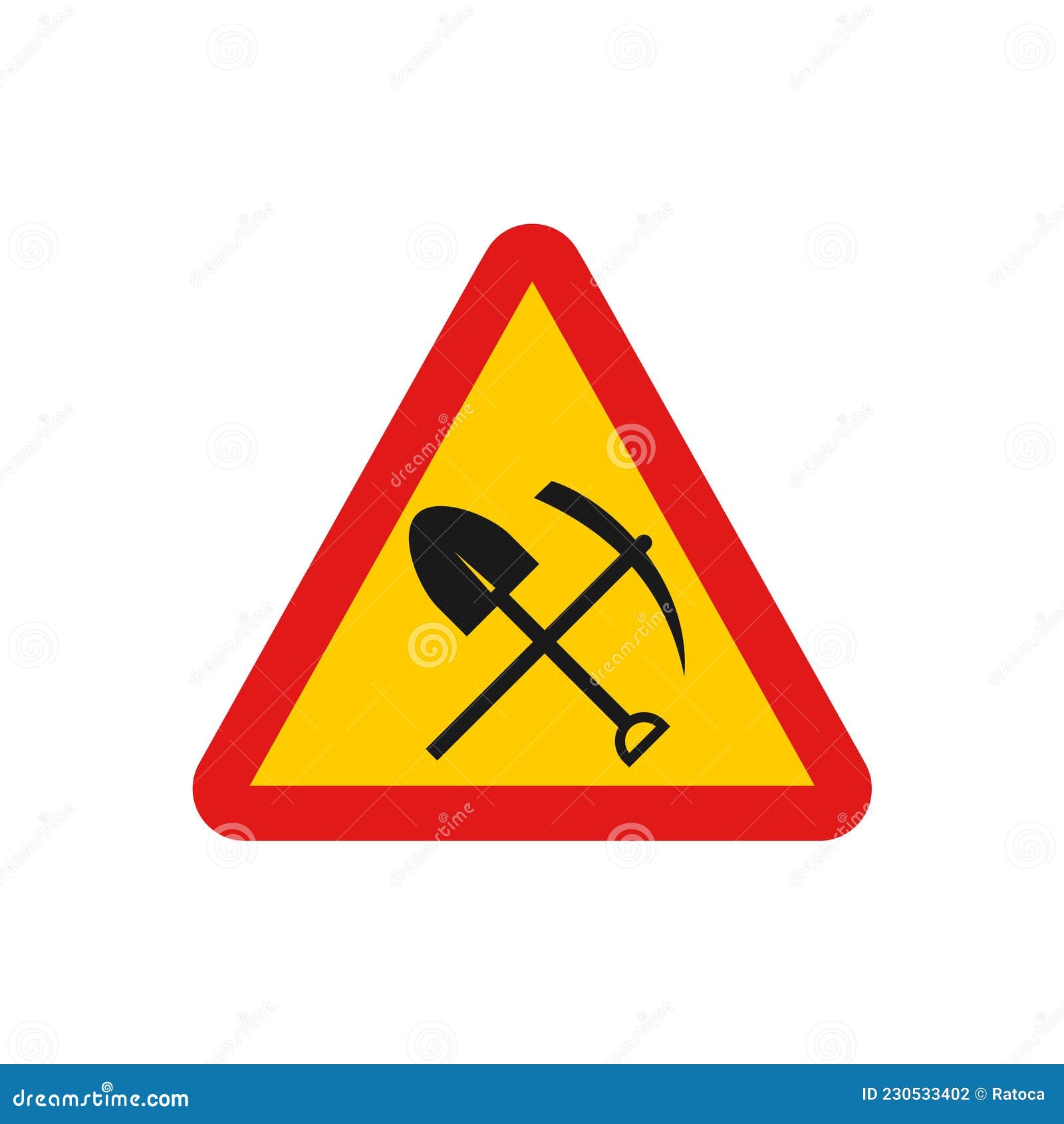 Mine tool sign stock vector. Illustration of miner, heavy - 230533402