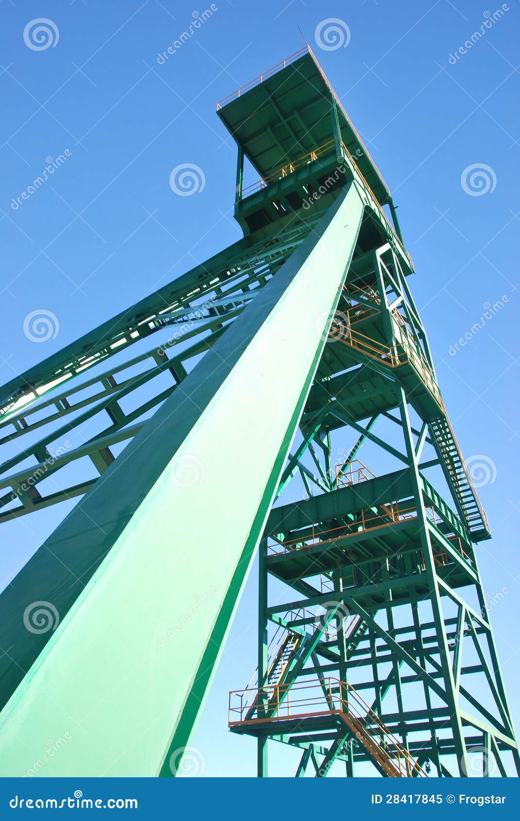 Mine tower stock image. Image of coal, iron, tower, blue - 28417845