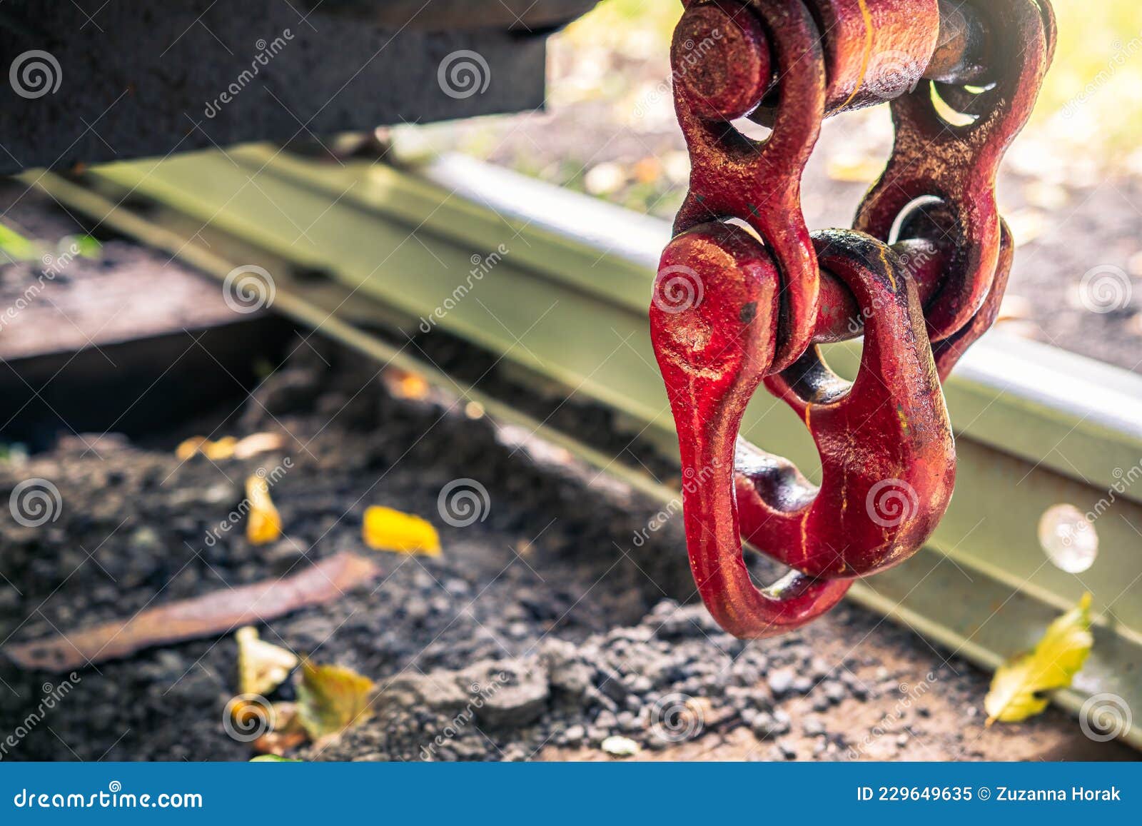 Mine trolley coupler. stock image. Image of iron, mining - 229649635