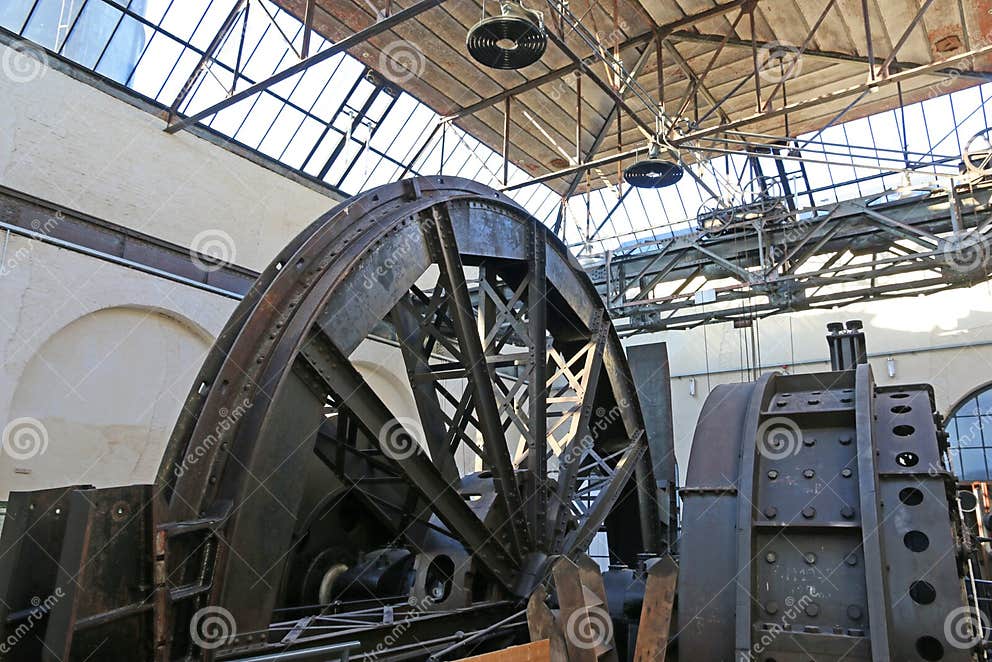 Mine winding engine stock image. Image of museum, winding - 128372017