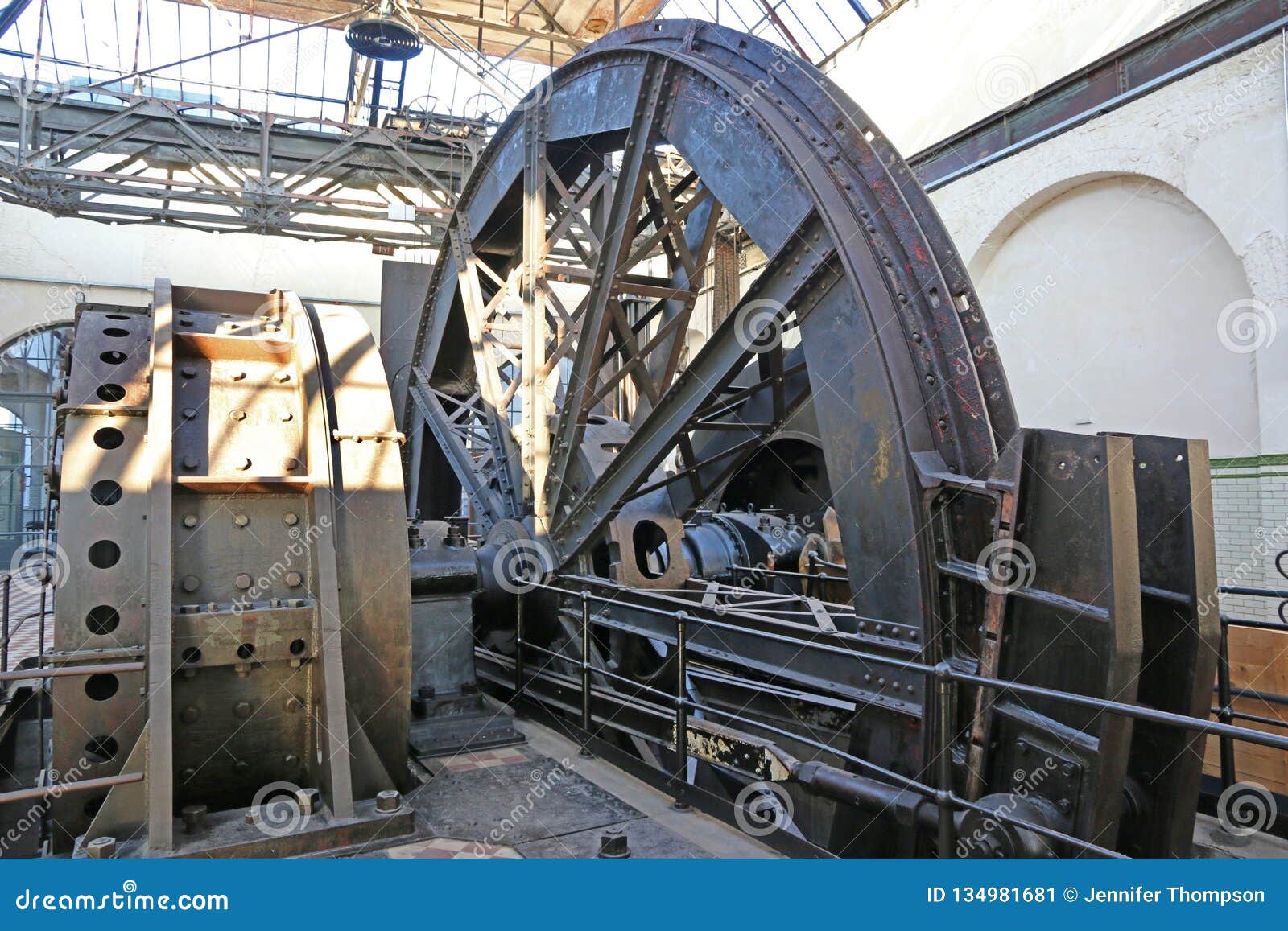Mine winding engine stock image. Image of ancient, mining - 134981681