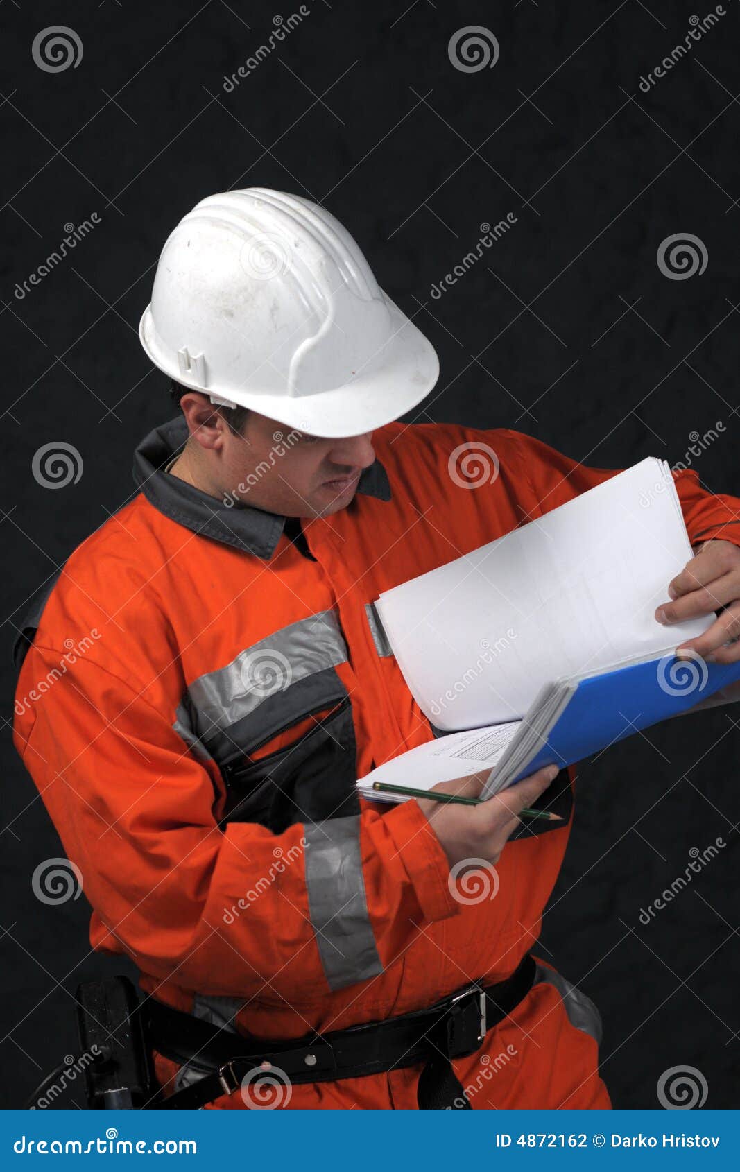 Mine worker with file stock photo. Image of dirt, laborer - 4872162