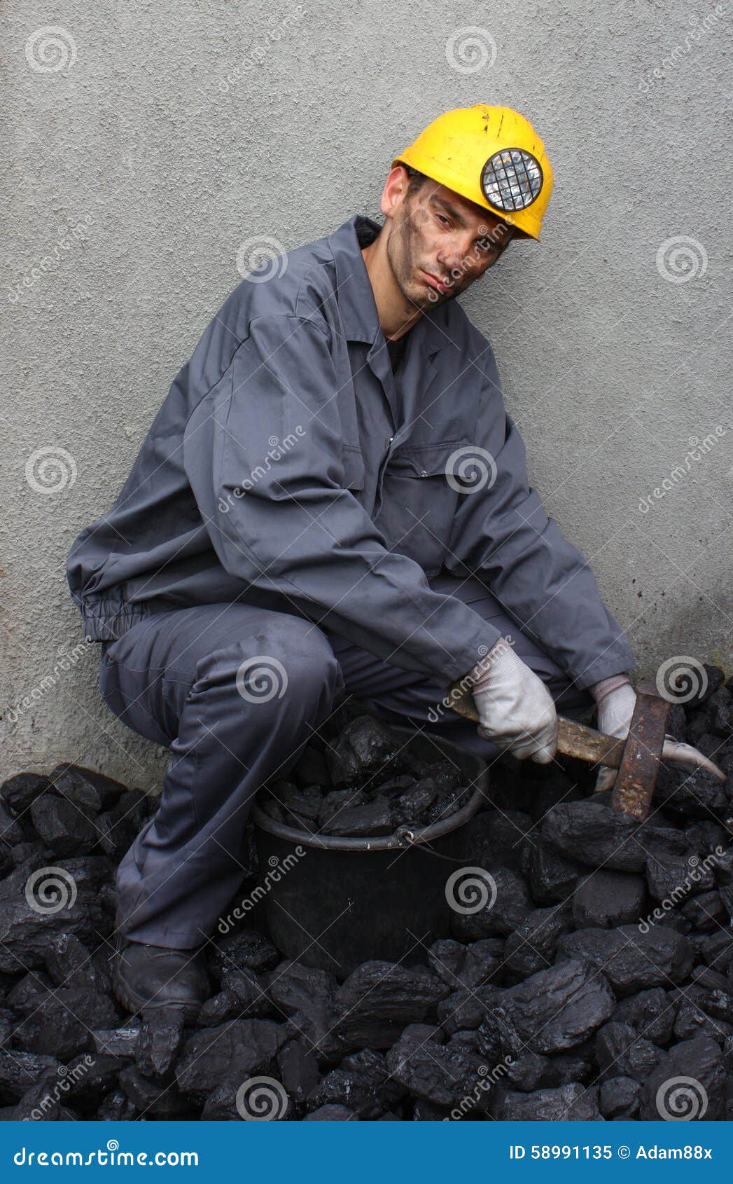Mine worker stock image. Image of deposits, industry - 58991135