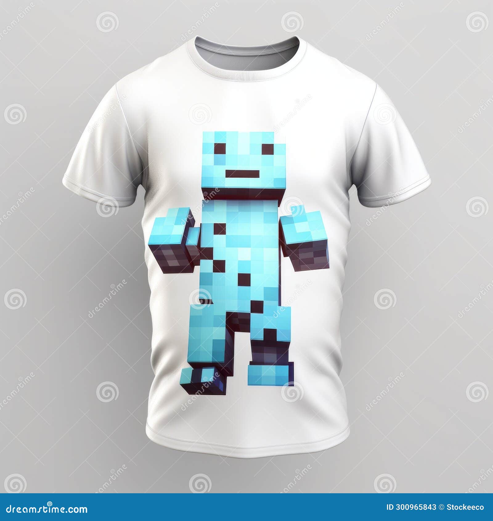 Minecraft Character Tshirt - Daz3d Style with Mechanized Forms Stock ...