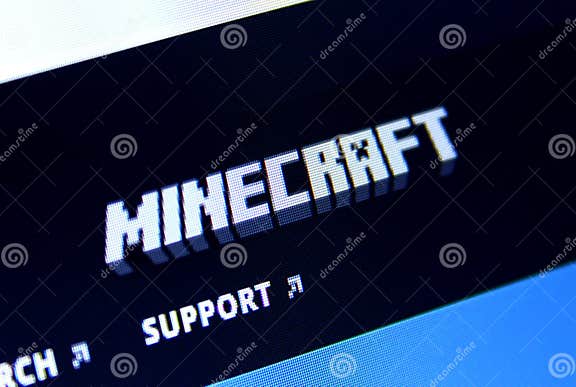 Minecraft game logo editorial photo. Image of editorial - 297205501