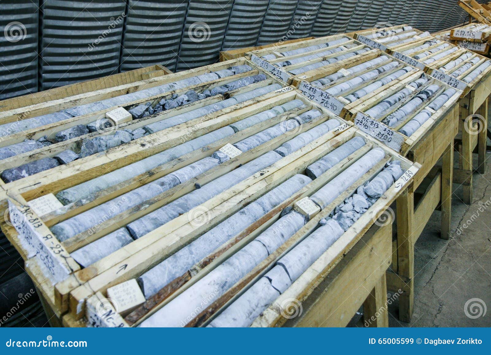 Logged Drill Core In Trays Stock Image | CartoonDealer.com #58007407