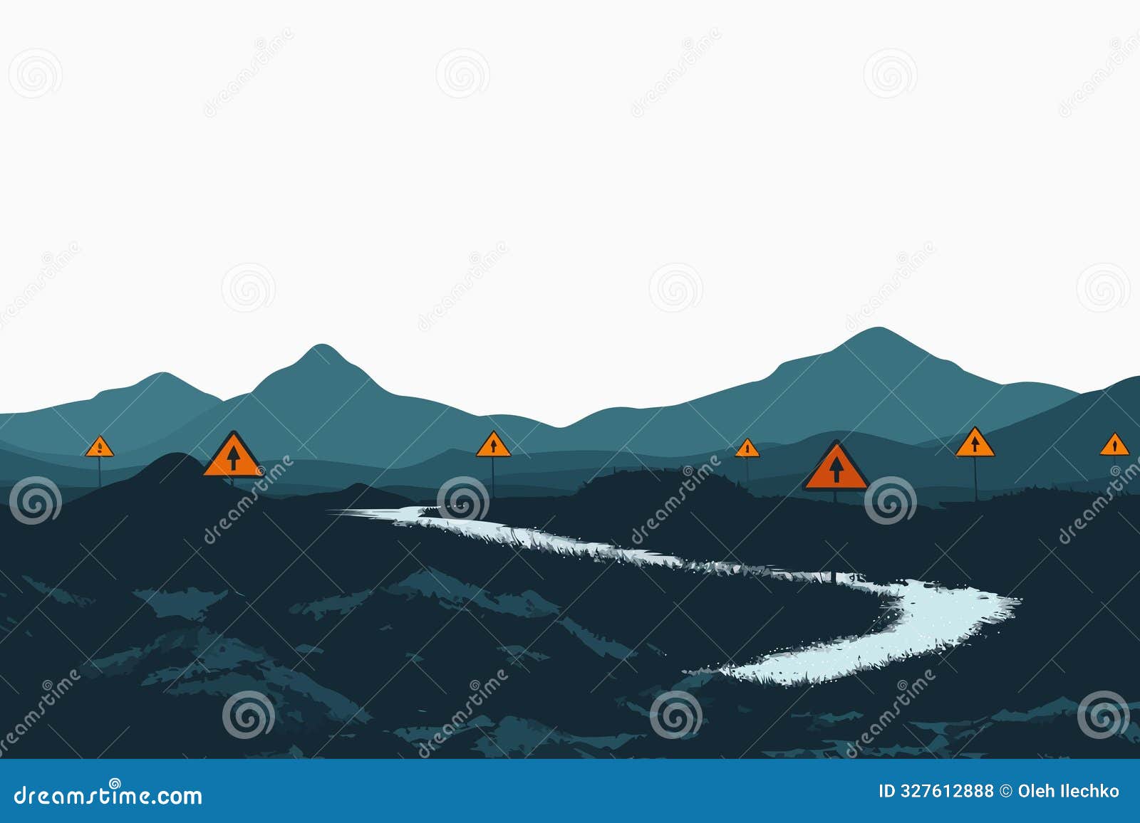 Minefield Danger Zone Isolated Vector Style Stock Vector - Illustration ...