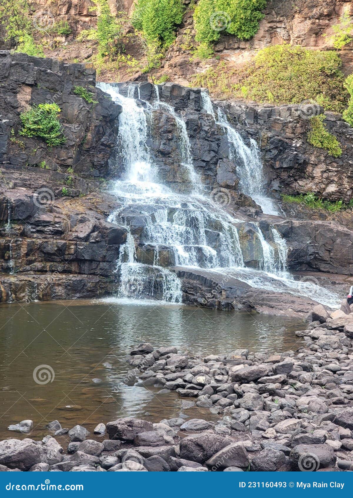 Minehaha falls Water fall stock image. Image of waterfall - 231160493