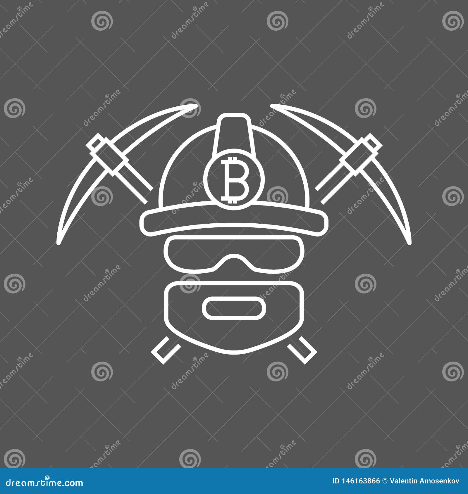 Miner Bitoins Logo. Mining Bitcoin Crypto Currencies. Bitcoin-miner ...