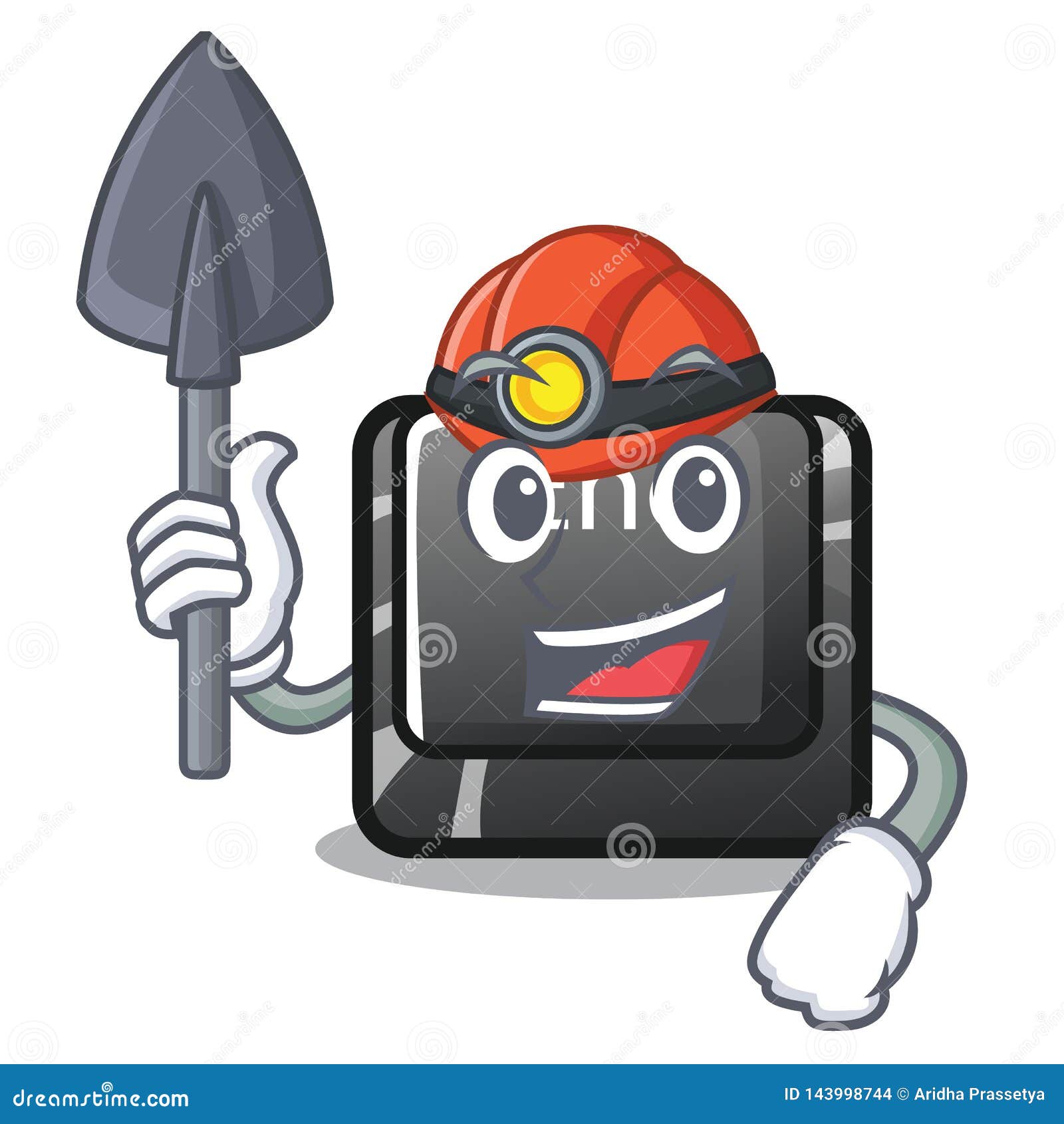 Miner Button End Isolated in the Cartoon Stock Vector - Illustration of ...