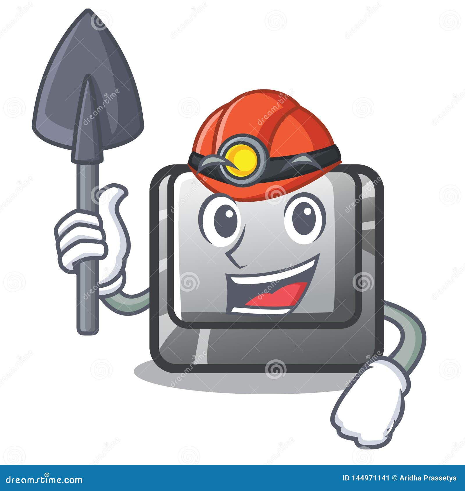 Miner Button I in the Cartoon Game Stock Vector - Illustration of ...