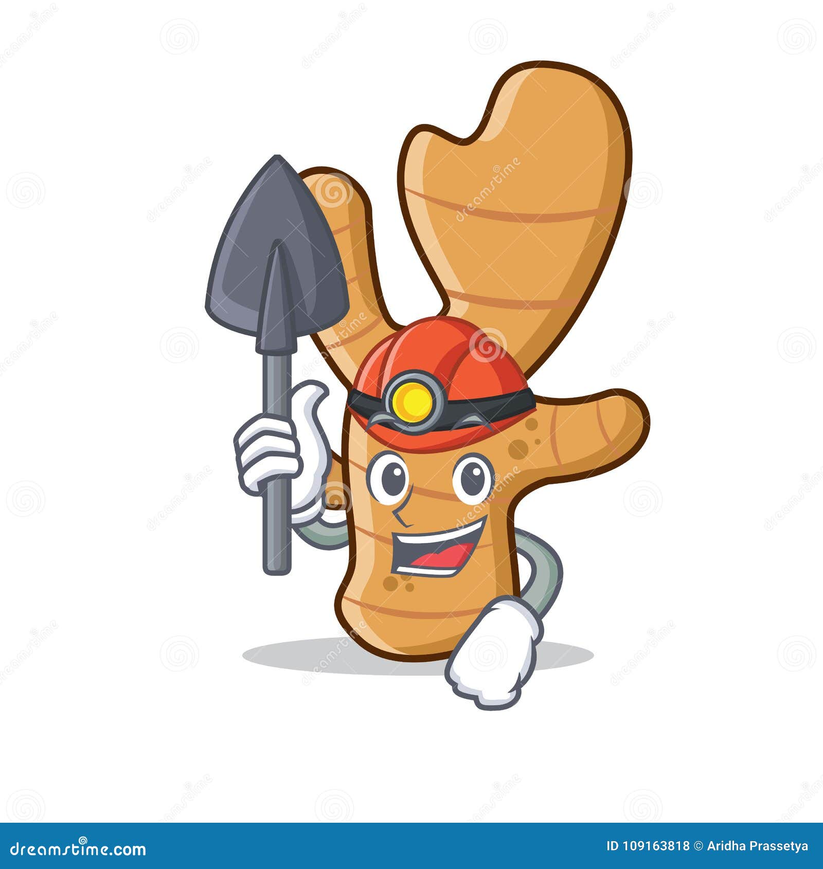 Miner Ginger Mascot Cartoon Style Stock Vector - Illustration of happy ...