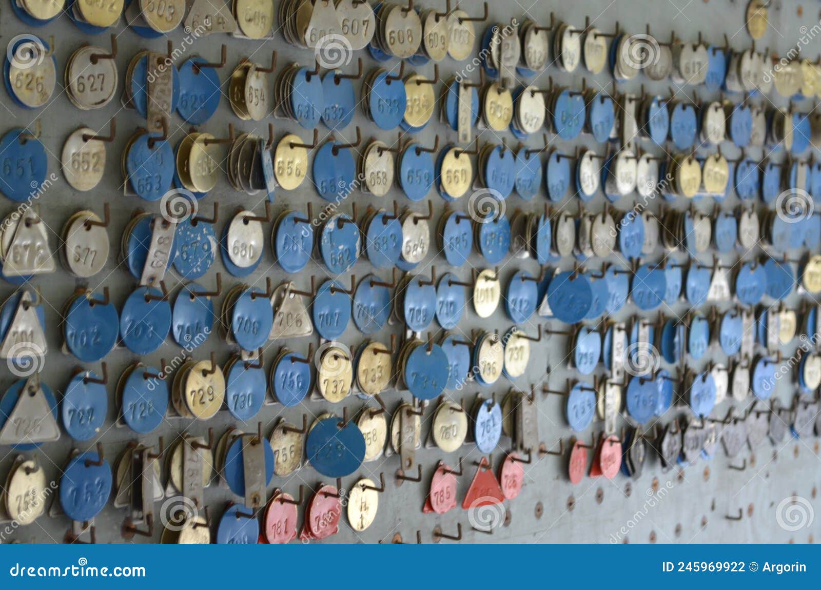 Miner Identification Tags Board on Underground Mine Site Stock Photo ...