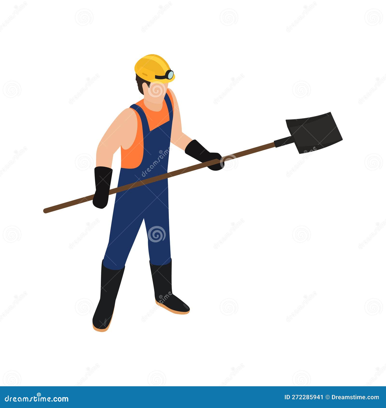 Miner Isometric Illustration Stock Vector - Illustration of business ...