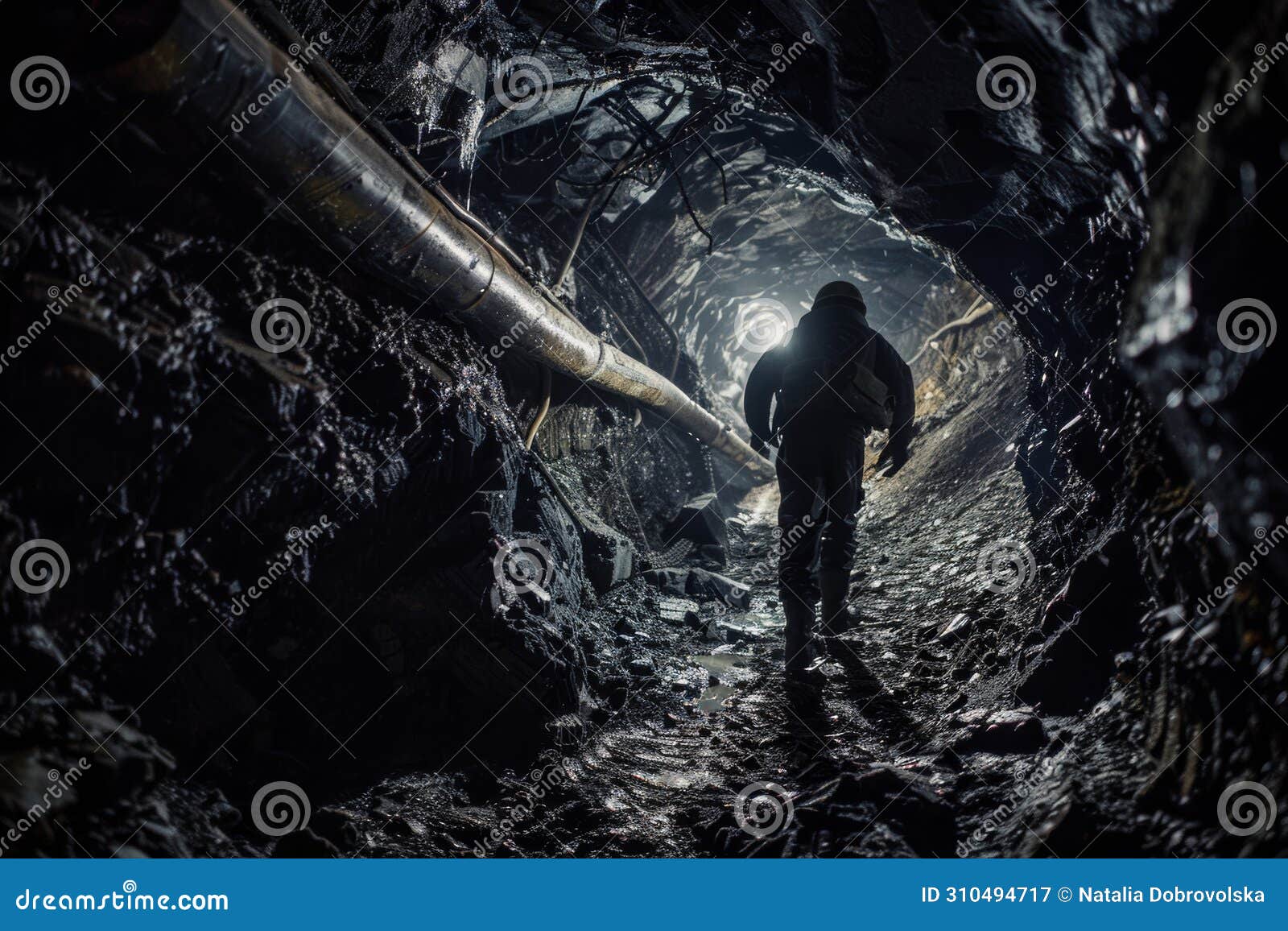 Miner in the Mine,hard Working Proffession Concept Stock Image - Image ...
