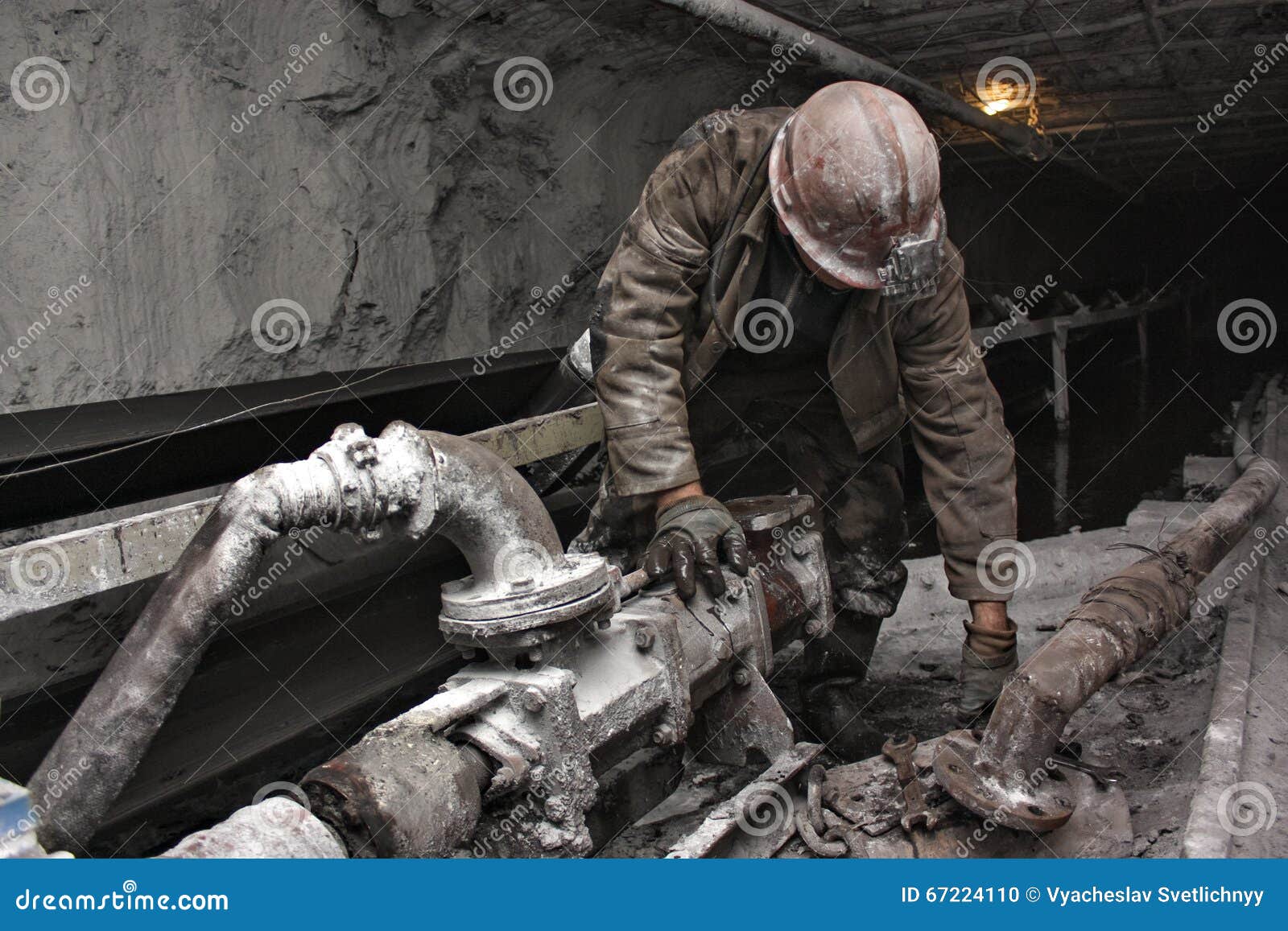 Miner in a mine stock photo. Image of industrial, human - 67224110