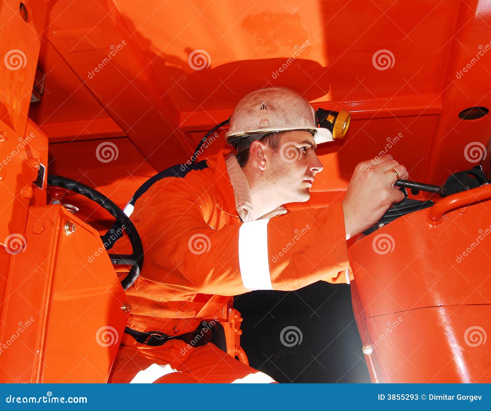 Miner Operating Heavy Machinery Stock Image - Image of drill, discovery ...
