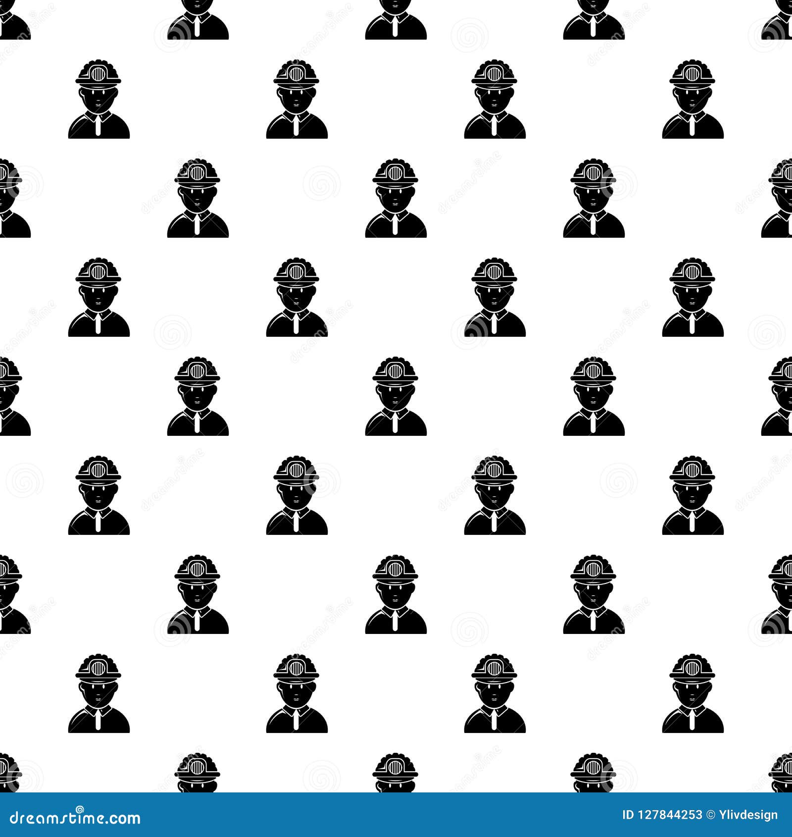 Miner Pattern Vector Seamless Stock Vector - Illustration of line ...