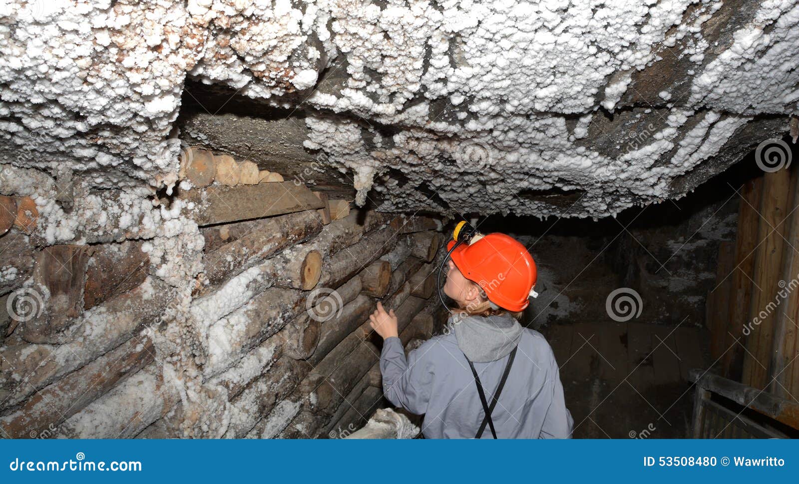Miner in salt mine stock photo. Image of cracow, corridor - 53508480
