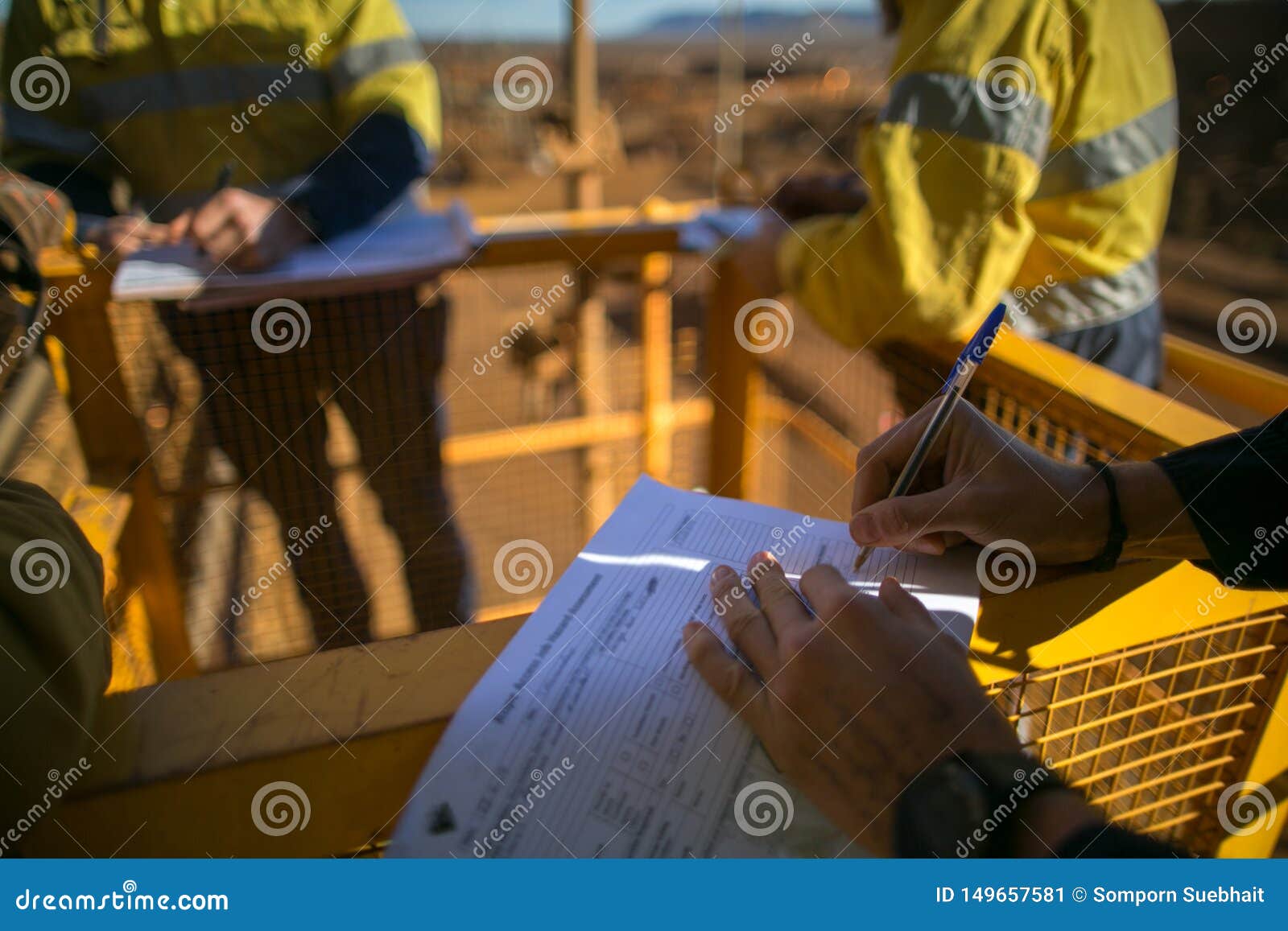 Miner Supervisor Sigh of JSA Risk Assessment Permit To Work on Site ...