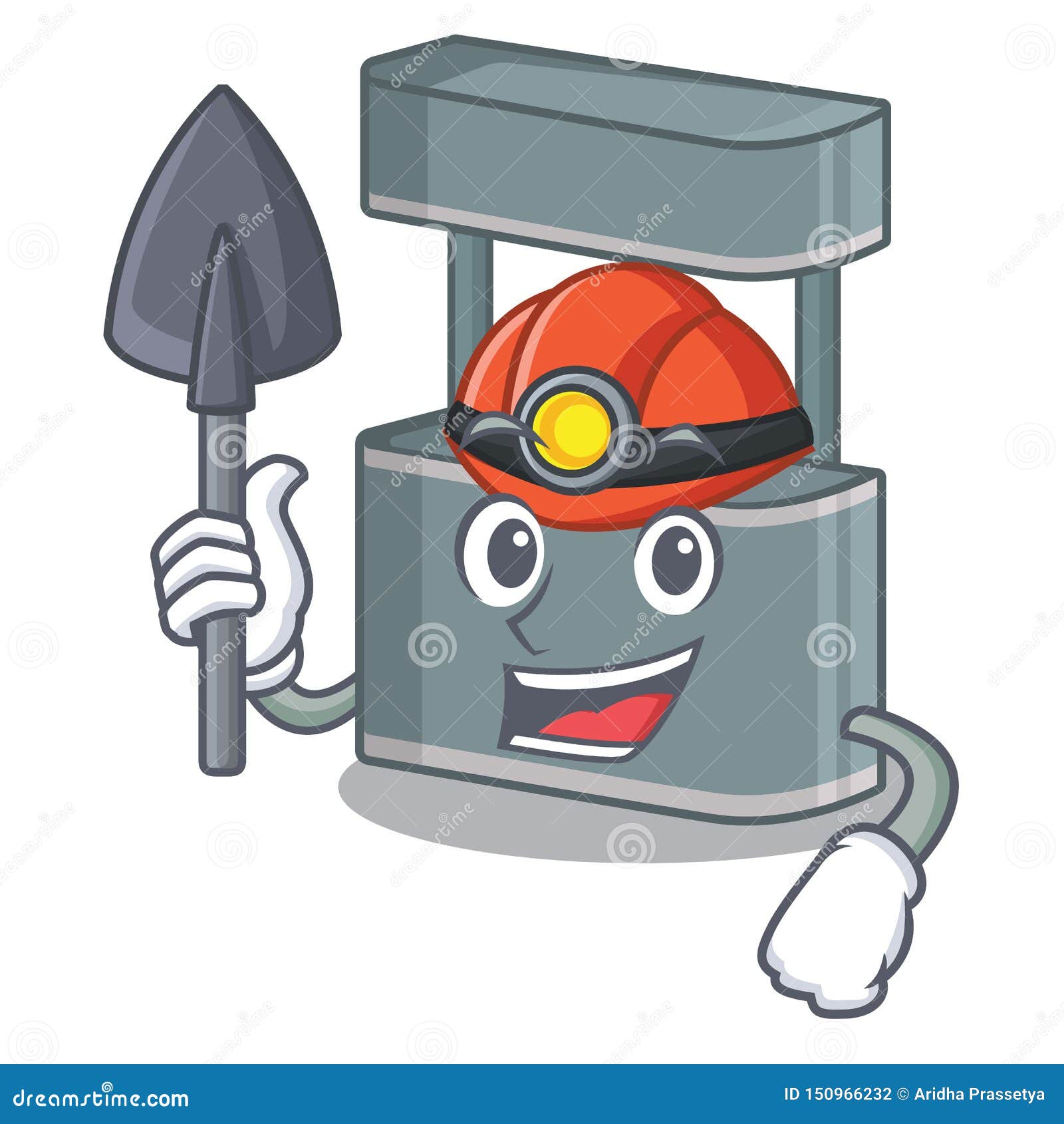 Miner Trade Stand on the Cartoon Roadside Stock Vector - Illustration ...