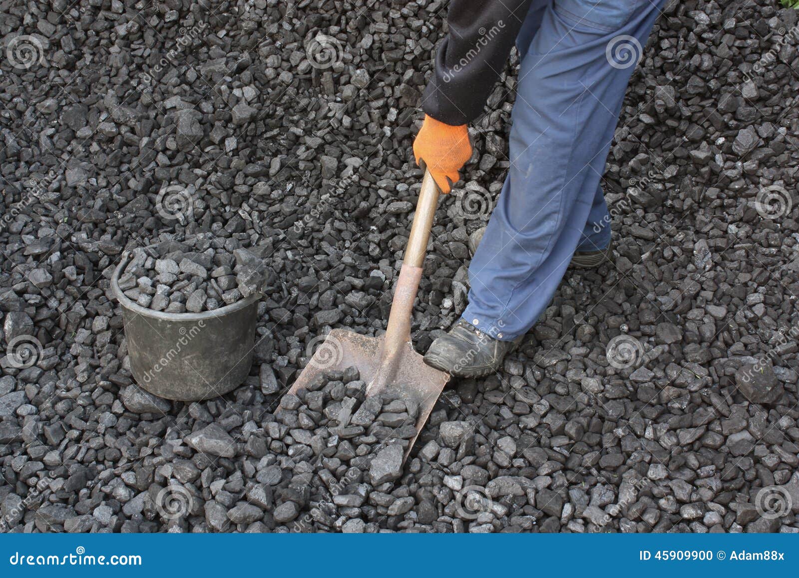 Miner working stock photo. Image of coal, background - 45909900