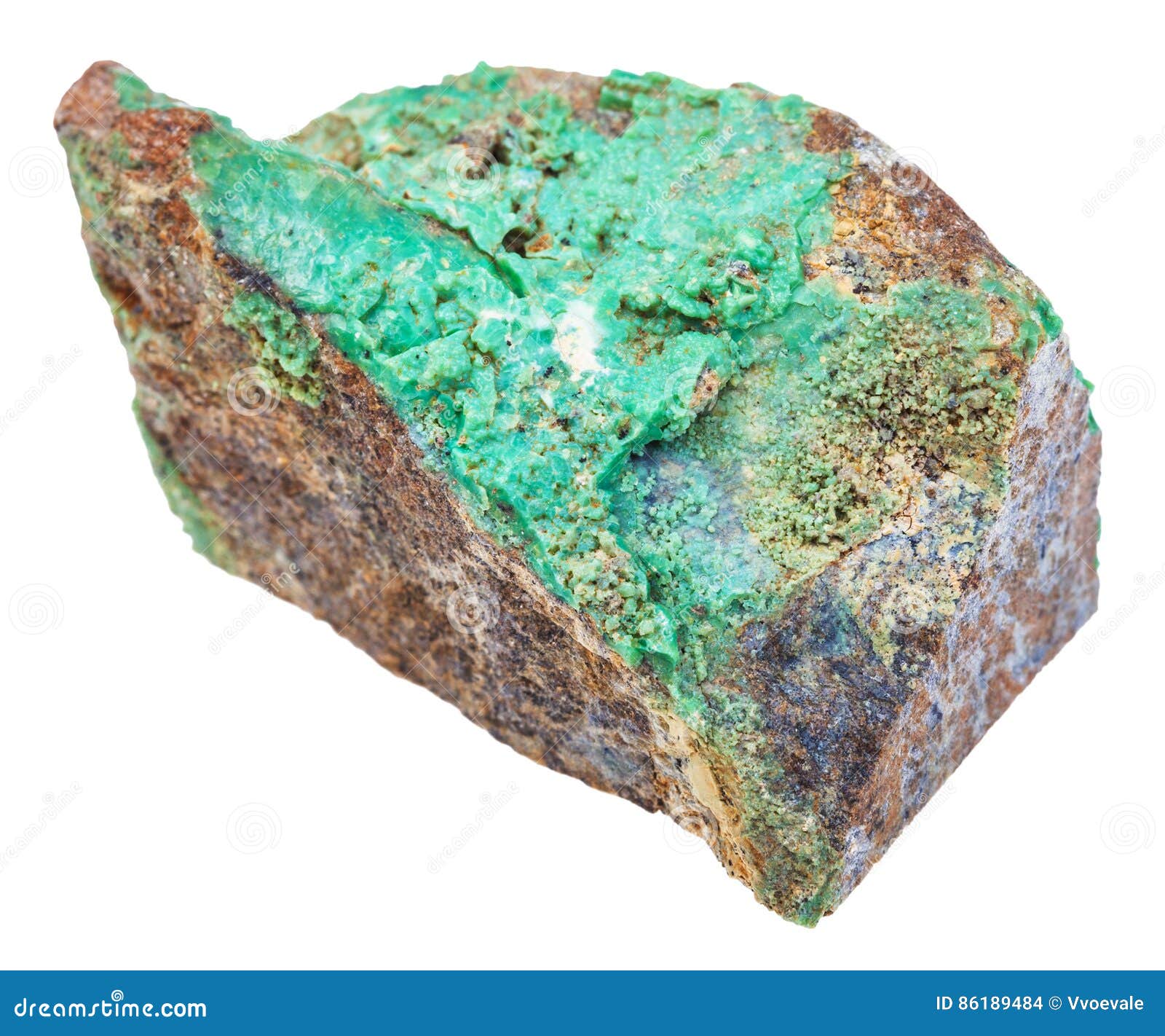 Minerai De Nickel Vert De Pierre De Garnierite D'isolement Photo stock ...