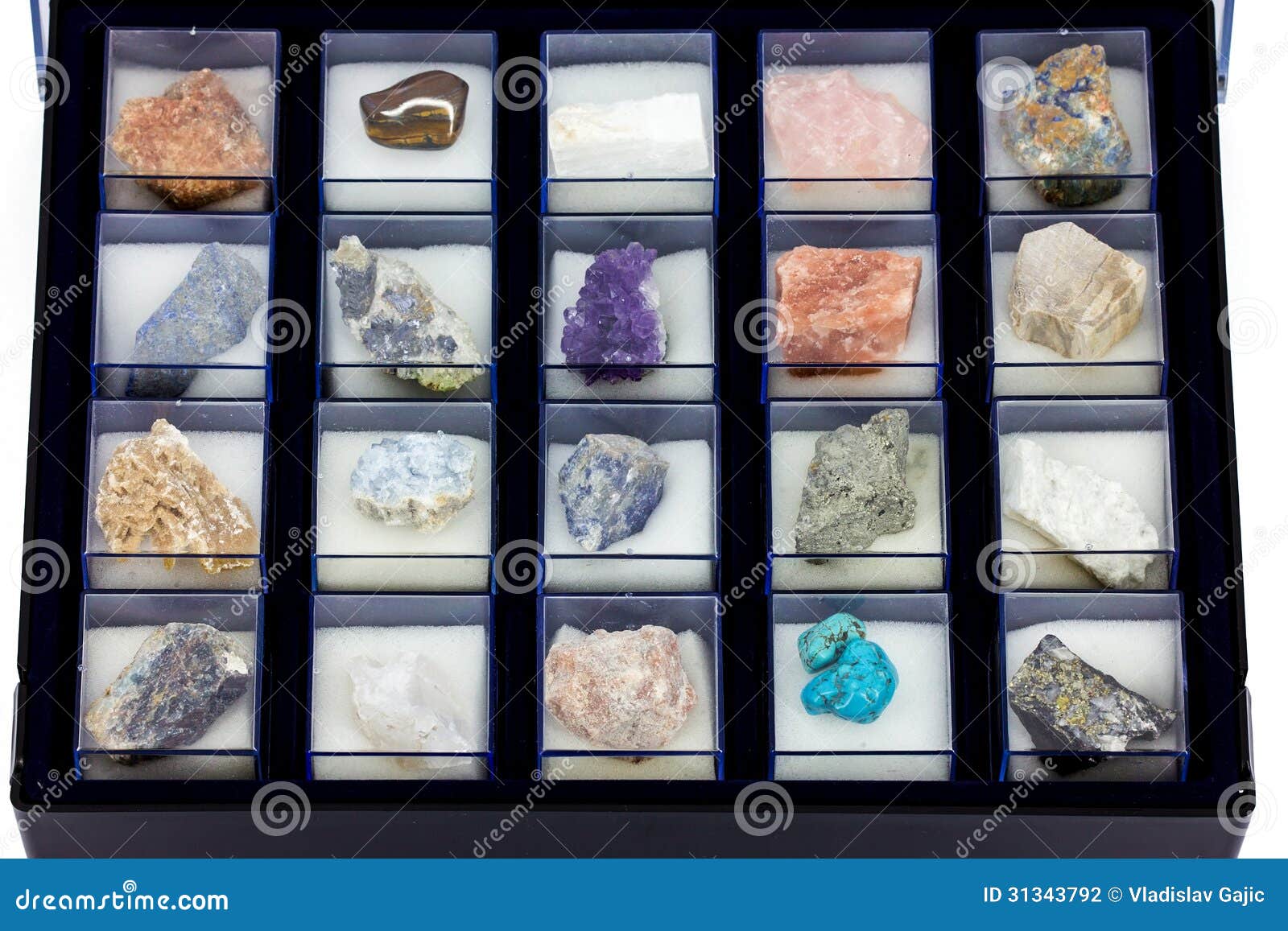 Mineral collection stock photo. Image of mineralogy, beautiful - 31343792