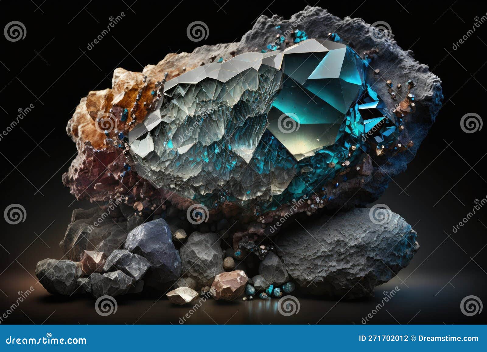 Mineral Composed of Crystals or Stones Stock Illustration ...