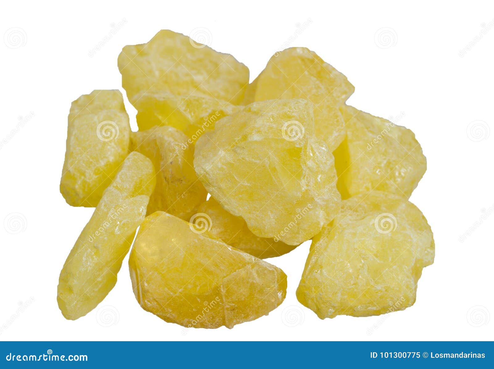 Mineral del azufre aislado imagen de archivo. Imagen de cristal - 101300775