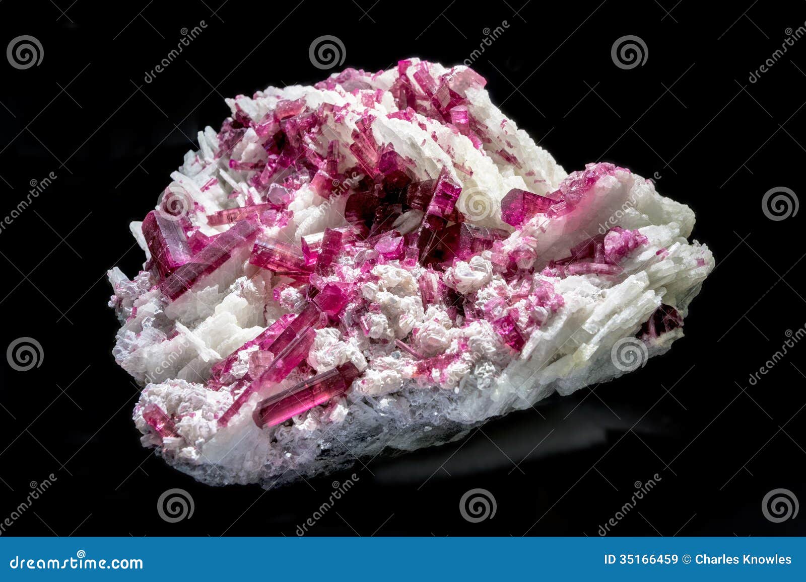 Mineral Elbaite on Albite Sample Stock Image - Image of albite ...