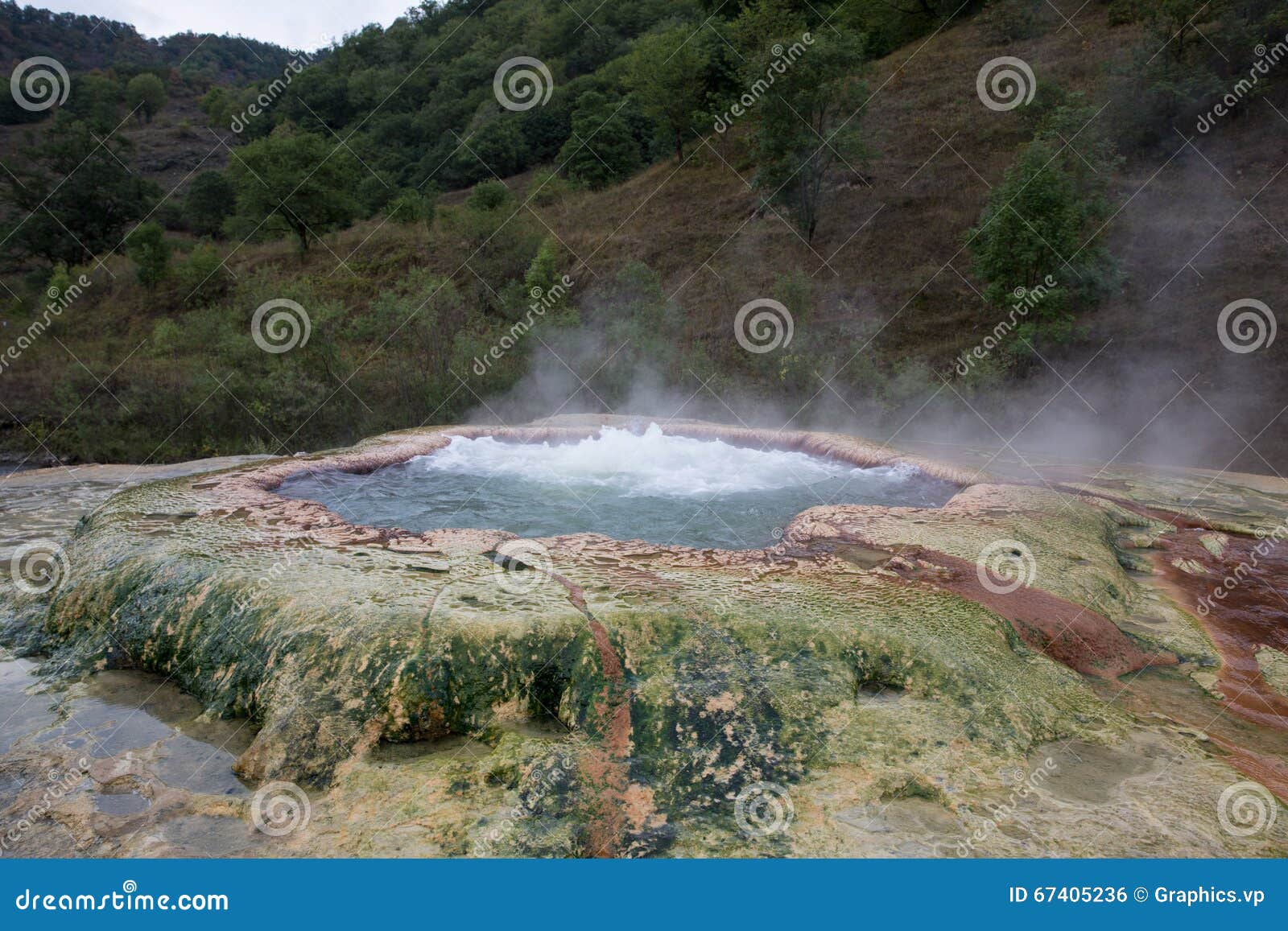 Mineral Hot Spring stock photo. Image of slandscape, mountain - 67405236