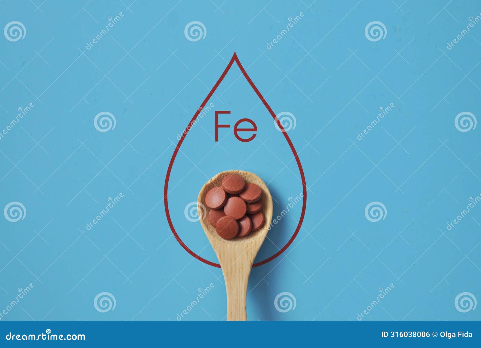 The Mineral "iron" in Tablets Stock Photo - Image of nutrition, iron ...