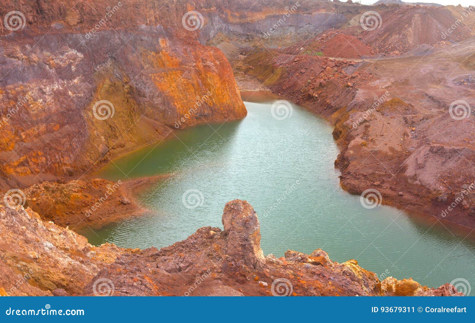 Mineral mine open pit stock image. Image of environment - 93679311