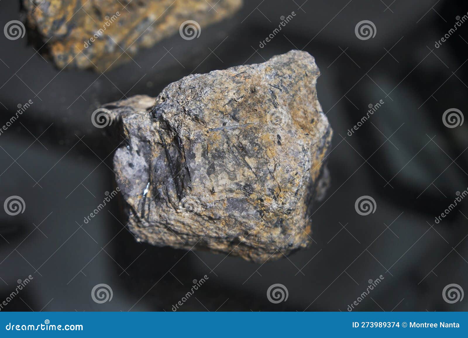 Sample of Raw Stibnite Rock Stone, Antimonite, a Sulfide Mineral. Stock ...
