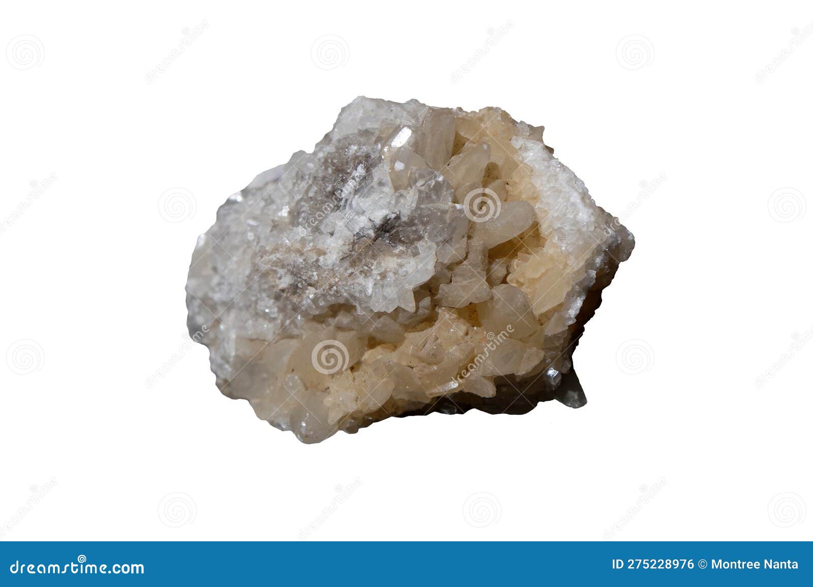 Quartz Crystalline Mineral Rock Stone Isolated on White Background ...