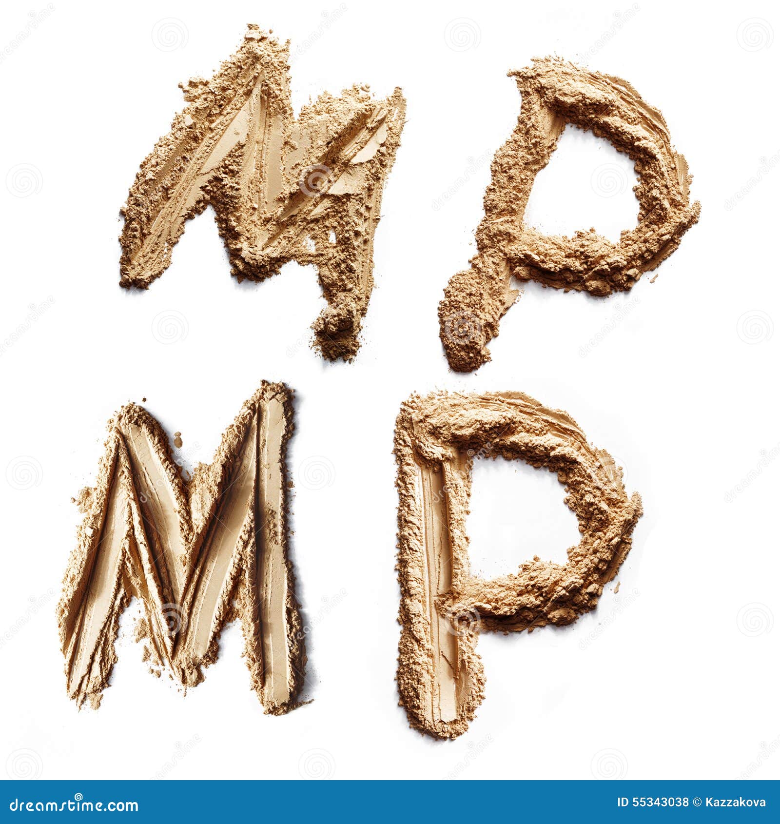 Mineral powder letters stock photo. Image of beauty, beautiful - 55343038