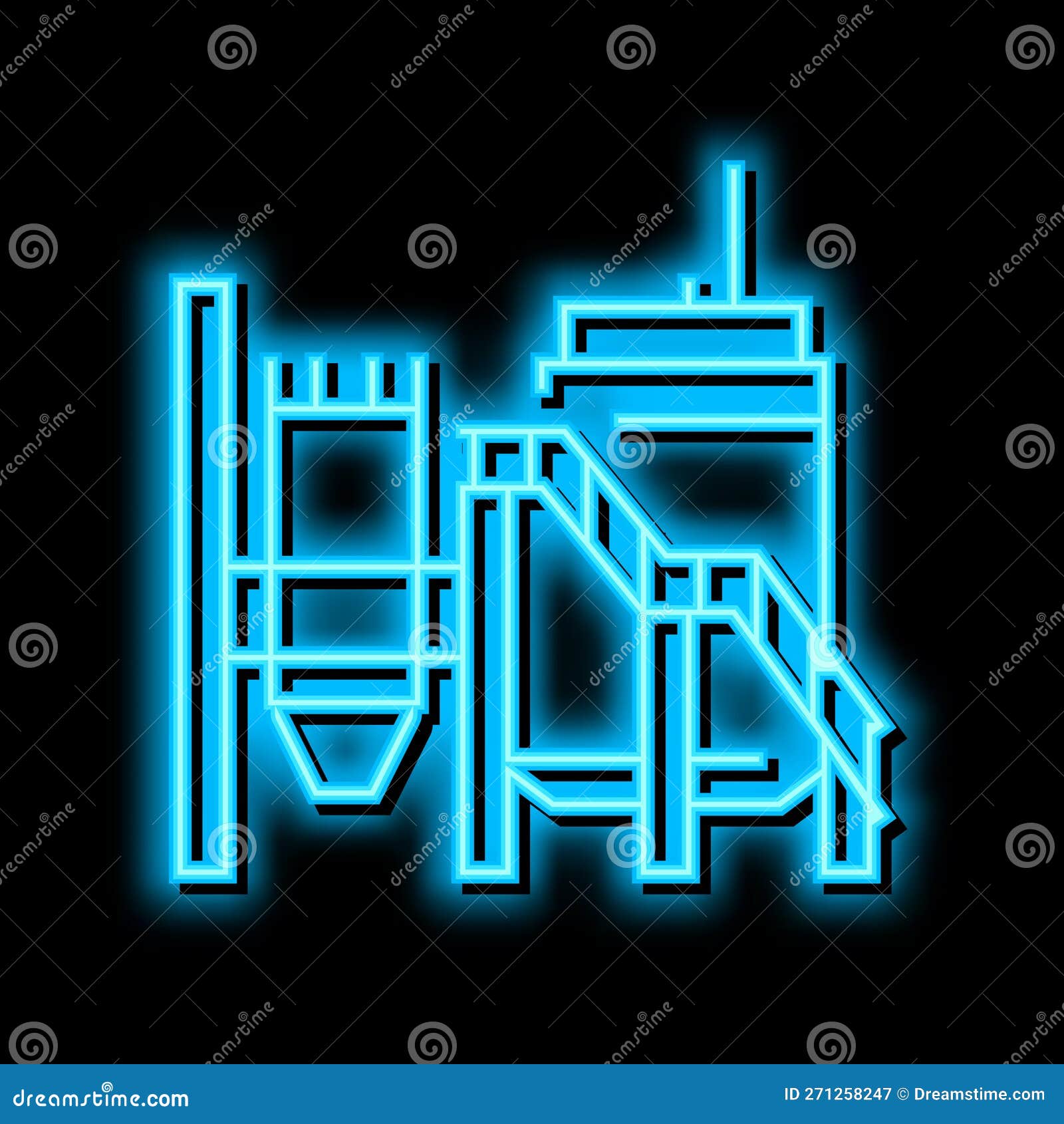 Mineral Processing Plant Neon Glow Icon Illustration Stock Vector ...