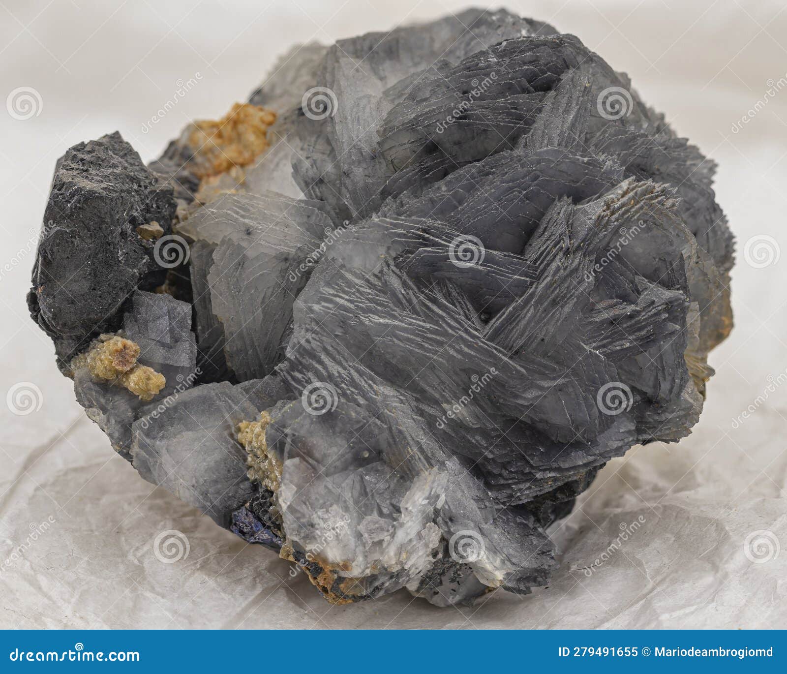 Mineral Sample of Barite on a Light Background Stock Image - Image of ...