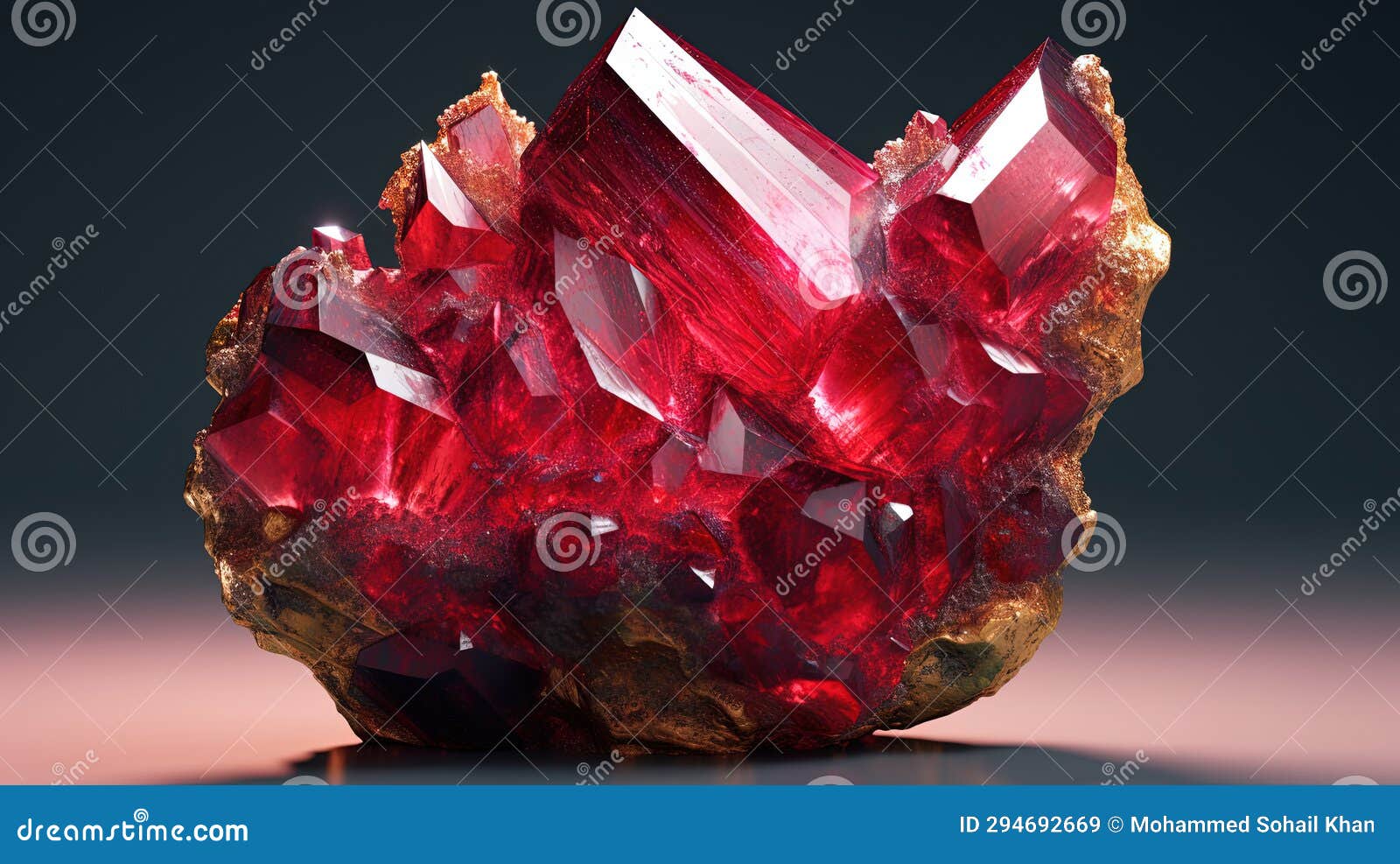 Mineral Shaped Ruby Brilliant Red Crystal Gemstone White Defocused ...