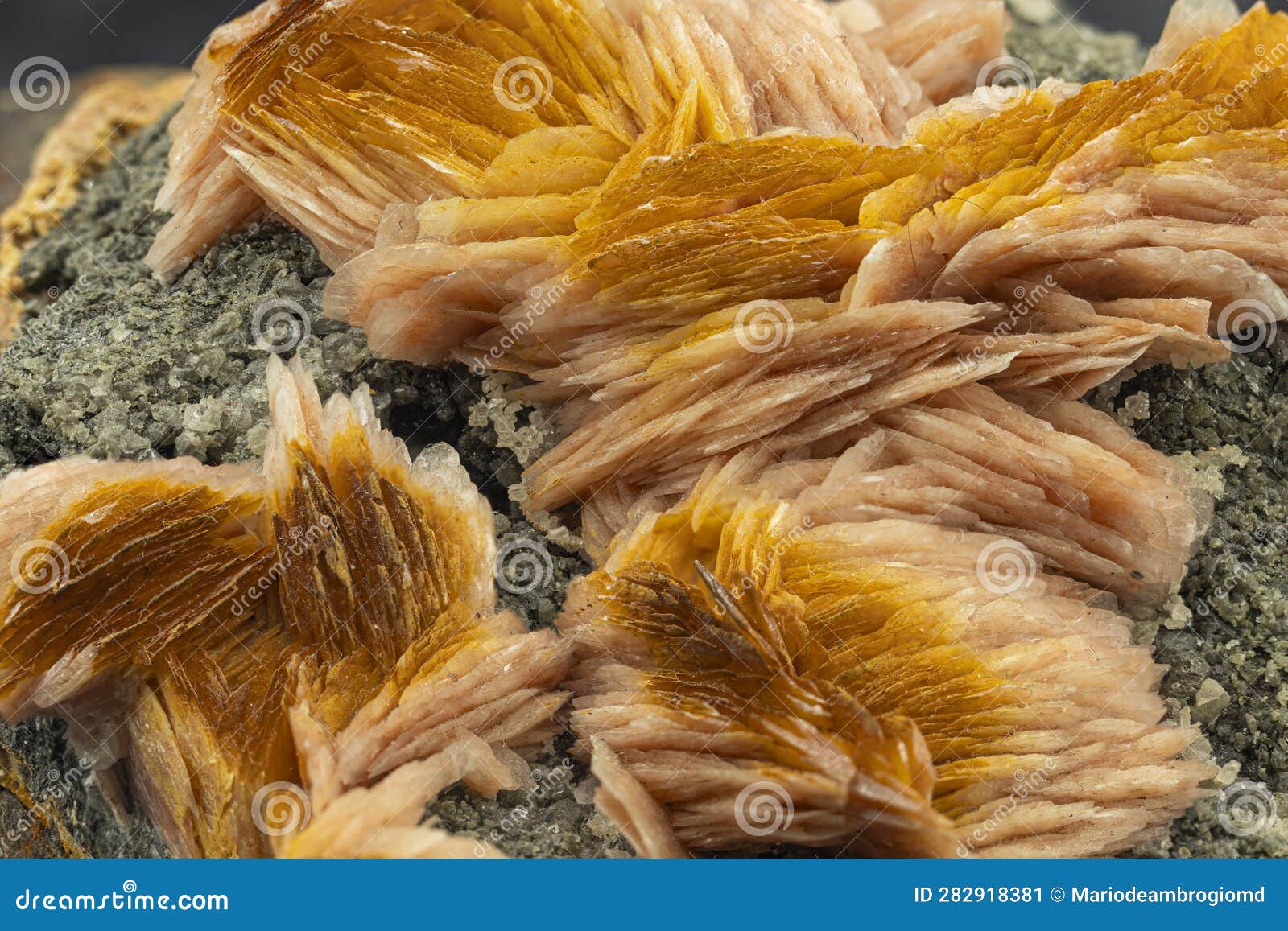 Mineral Specimen of Barite on Matrix Stock Image - Image of stone ...