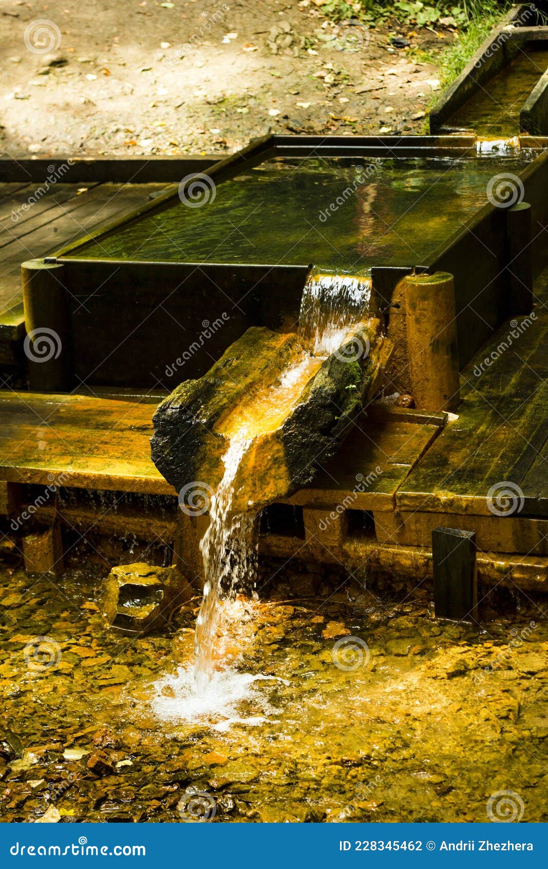 Mineral Spring with Rusty Colored Chalybeate Water Stock Photo - Image ...