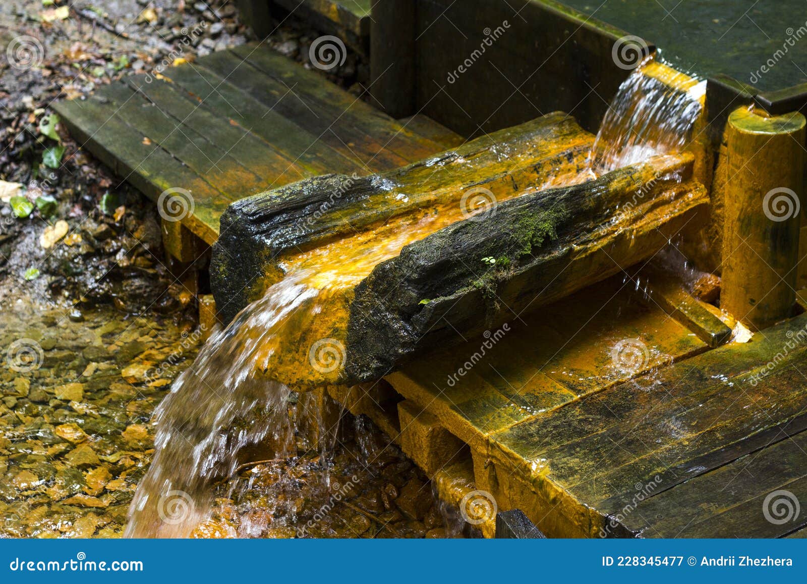 Mineral Spring with Rusty Colored Chalybeate Water Stock Image - Image ...