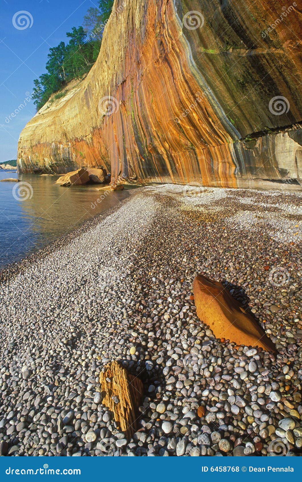 Mineral Stained Cliff stock photo. Image of michigan, upper - 6458768