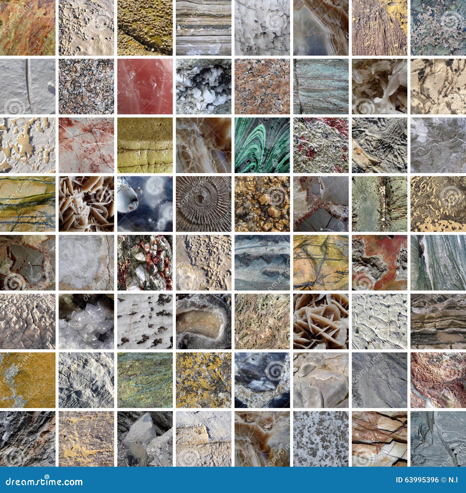Mineral textures patchwork stock photo. Image of used - 63995396