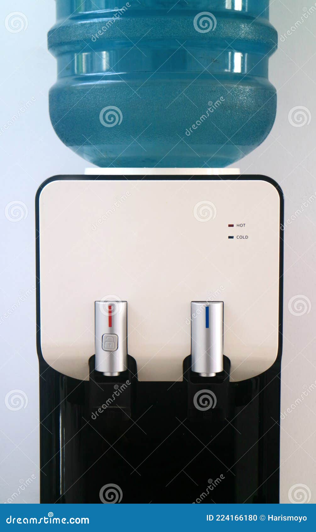Mineral water dispenser. stock photo. Image of advertising - 224166180