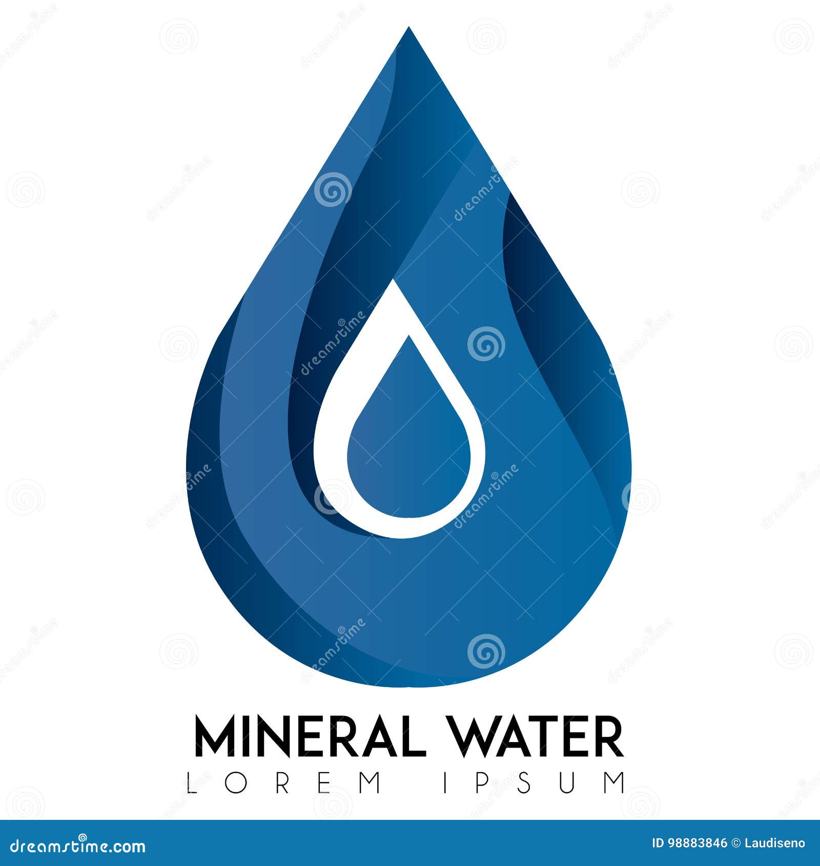 MIneral water logo stock vector. Illustration of clip - 98883846