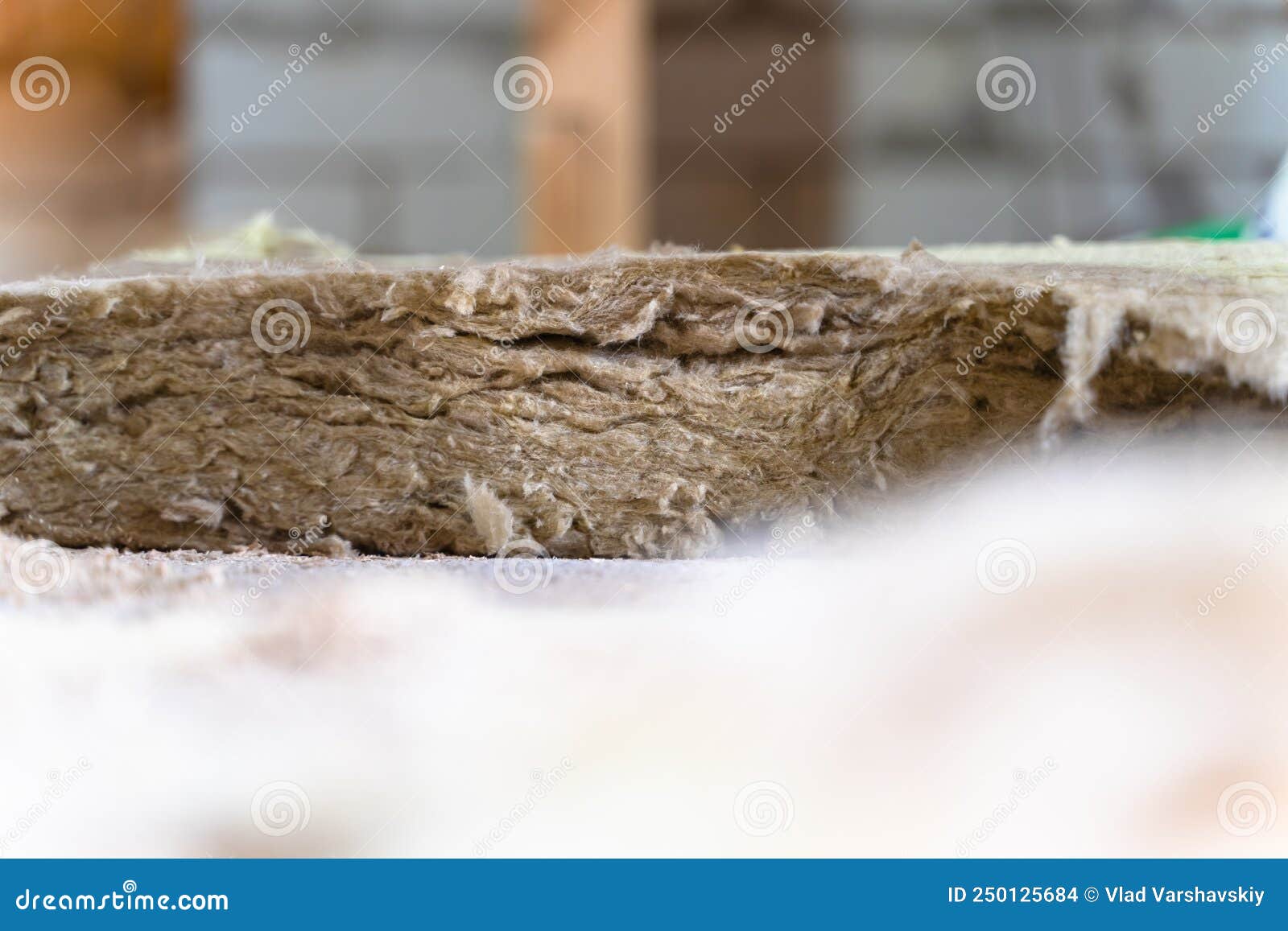 Mineral Wool for Insulation in a Section Stock Photo - Image of ...