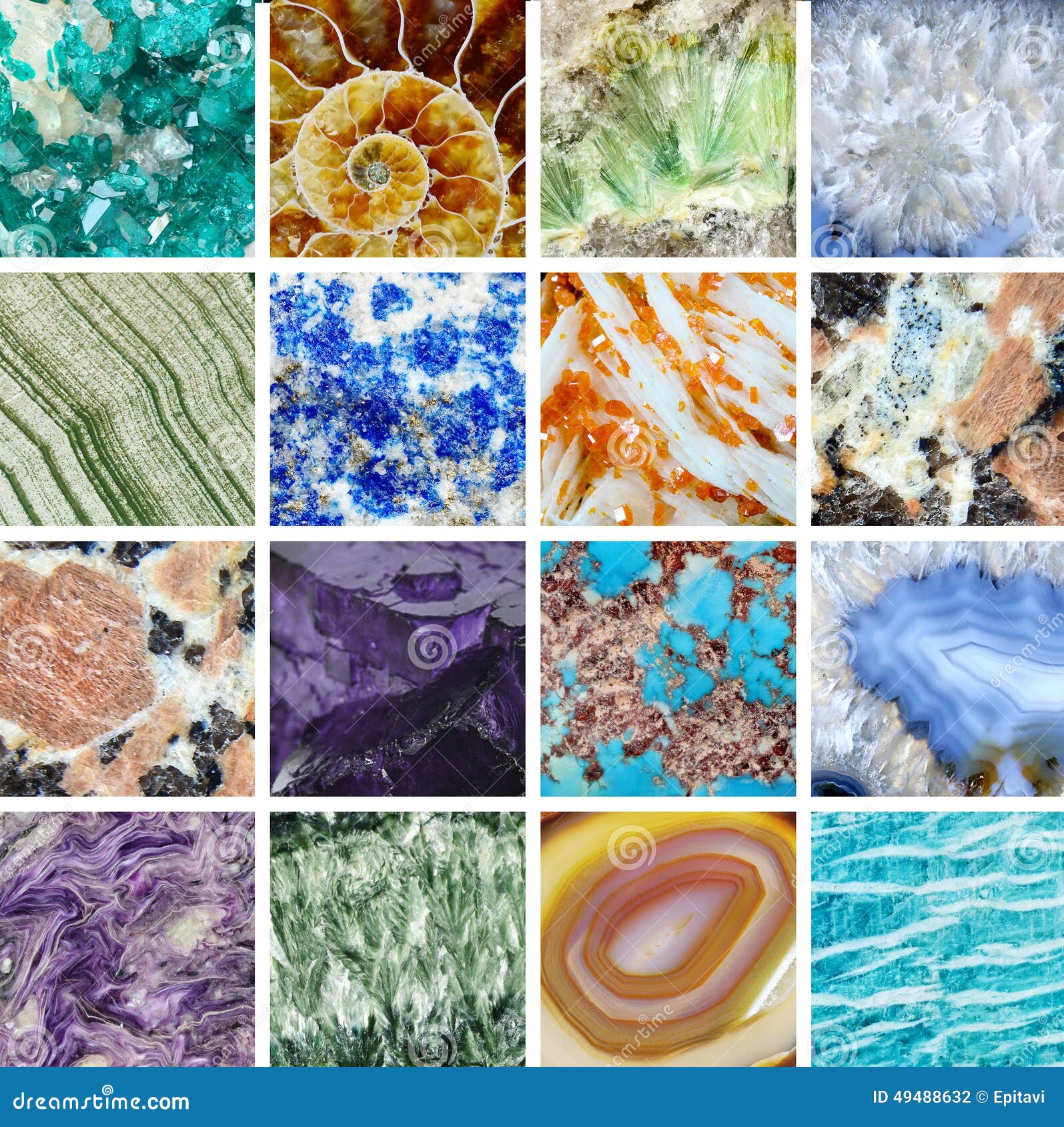 Minerals stock photo. Image of collection, geological - 49488632